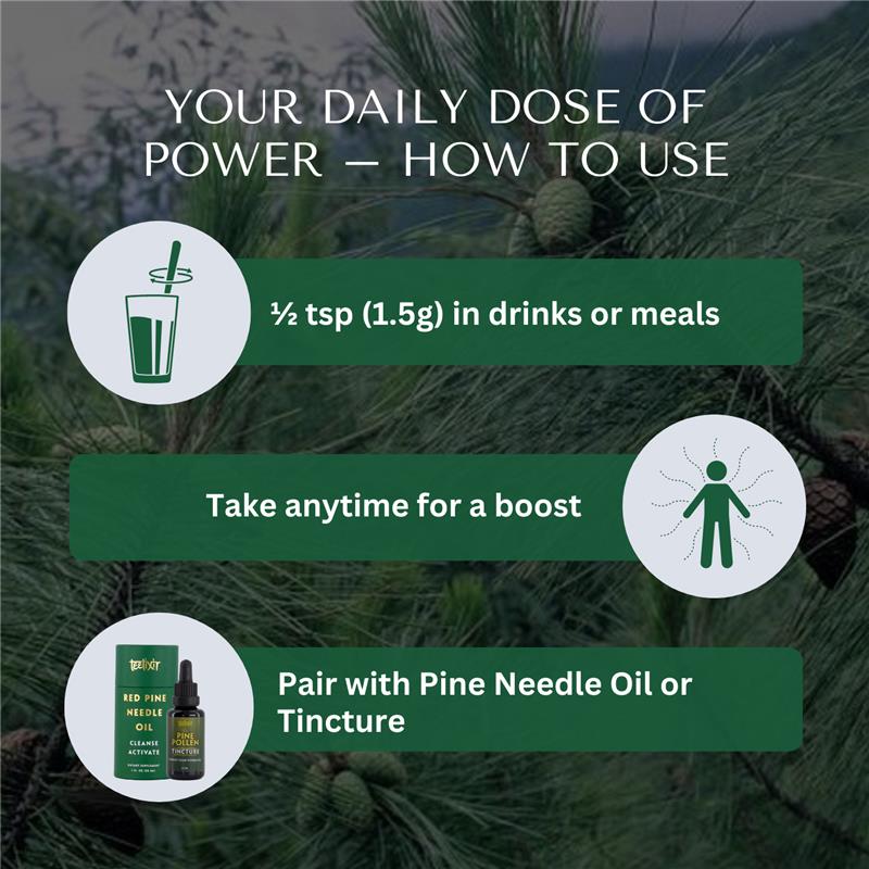 Teelixir Pine Pollen Powder | Natural Vitality and Hormonal Balance