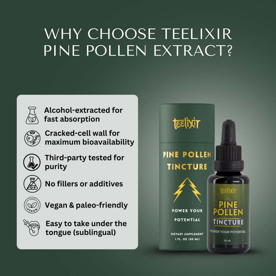 Pine Pollen Tincture 30ml – Liquid Extract for Vitality & Hormonal Support